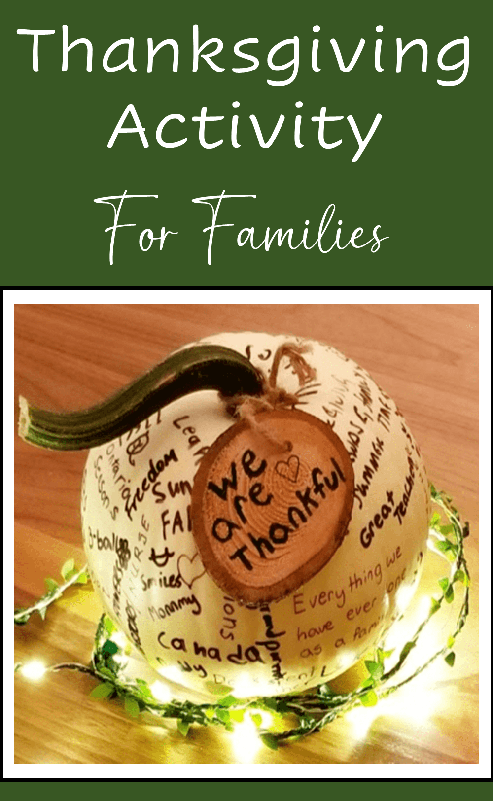 Last Minute Thanksgiving Activity for Families