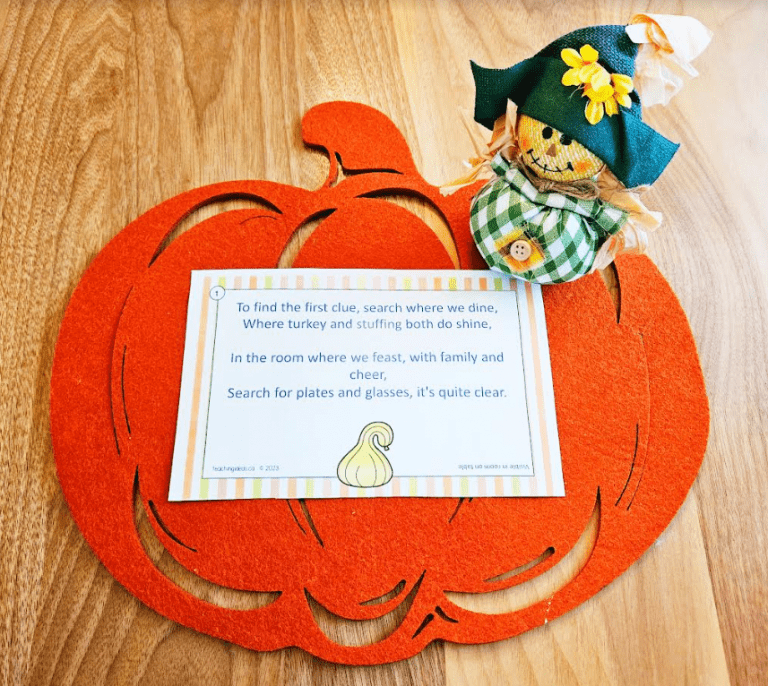 Free Printable Thanksgiving Scavenger Hunt for Kids