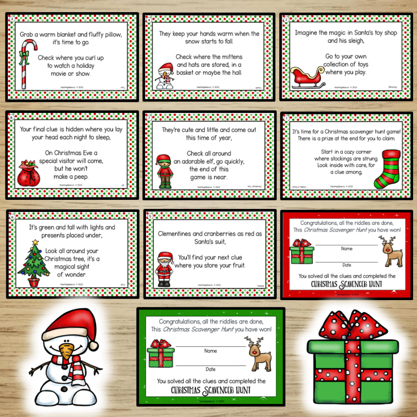 Best Christmas Scavenger Hunt (Free Printables)