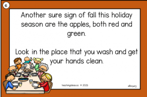 Free Thanksgiving Classroom Scavenger Hunt Clues