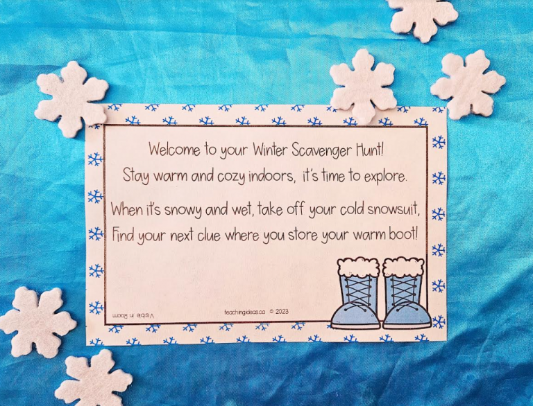 Free Winter Scavenger Hunt Printable for Home (Free Printables)