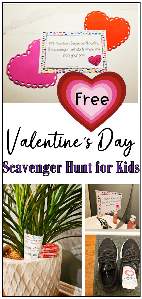 Free Valentines Day Scavenger Hunt at Home