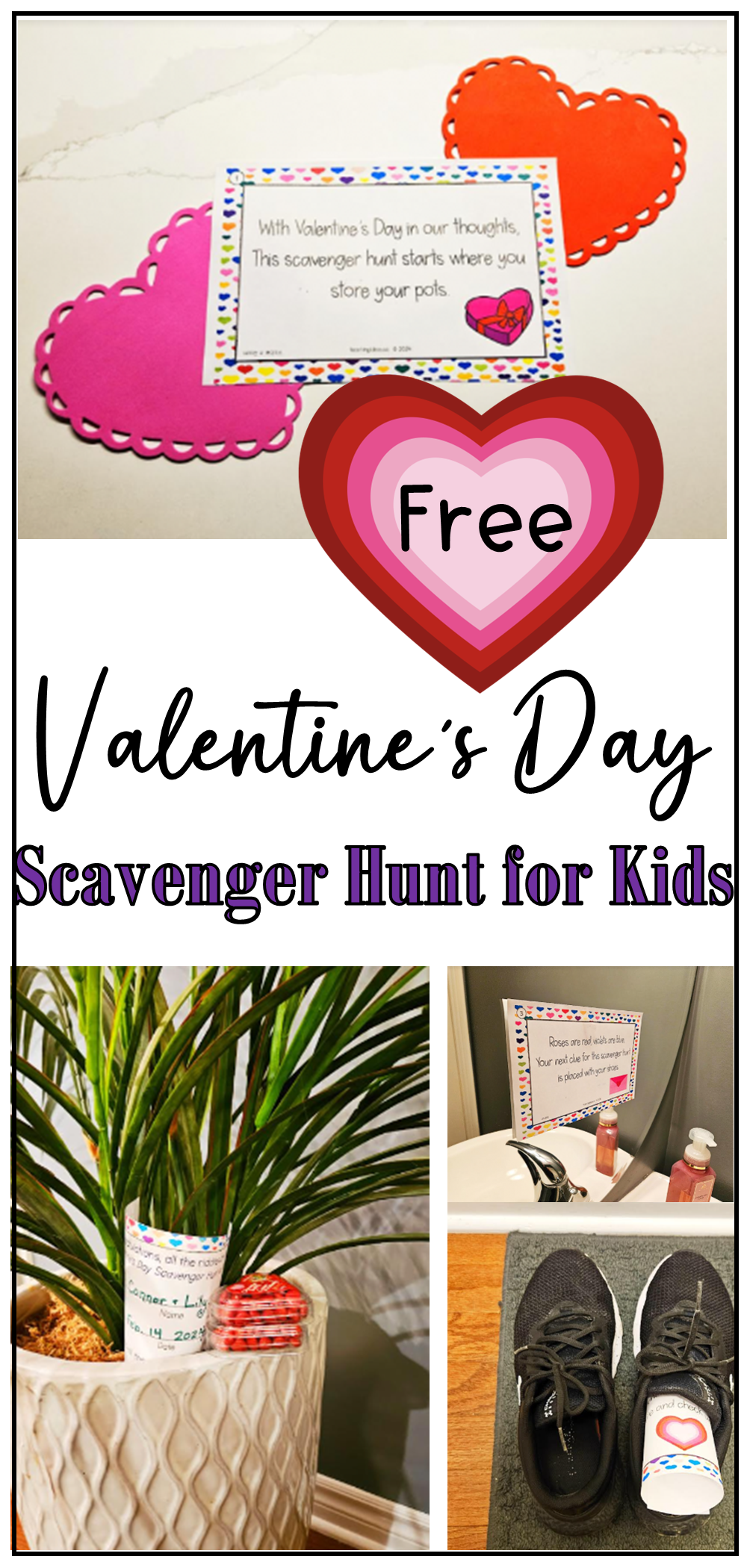 Free Valentines Day Scavenger Hunt at Home