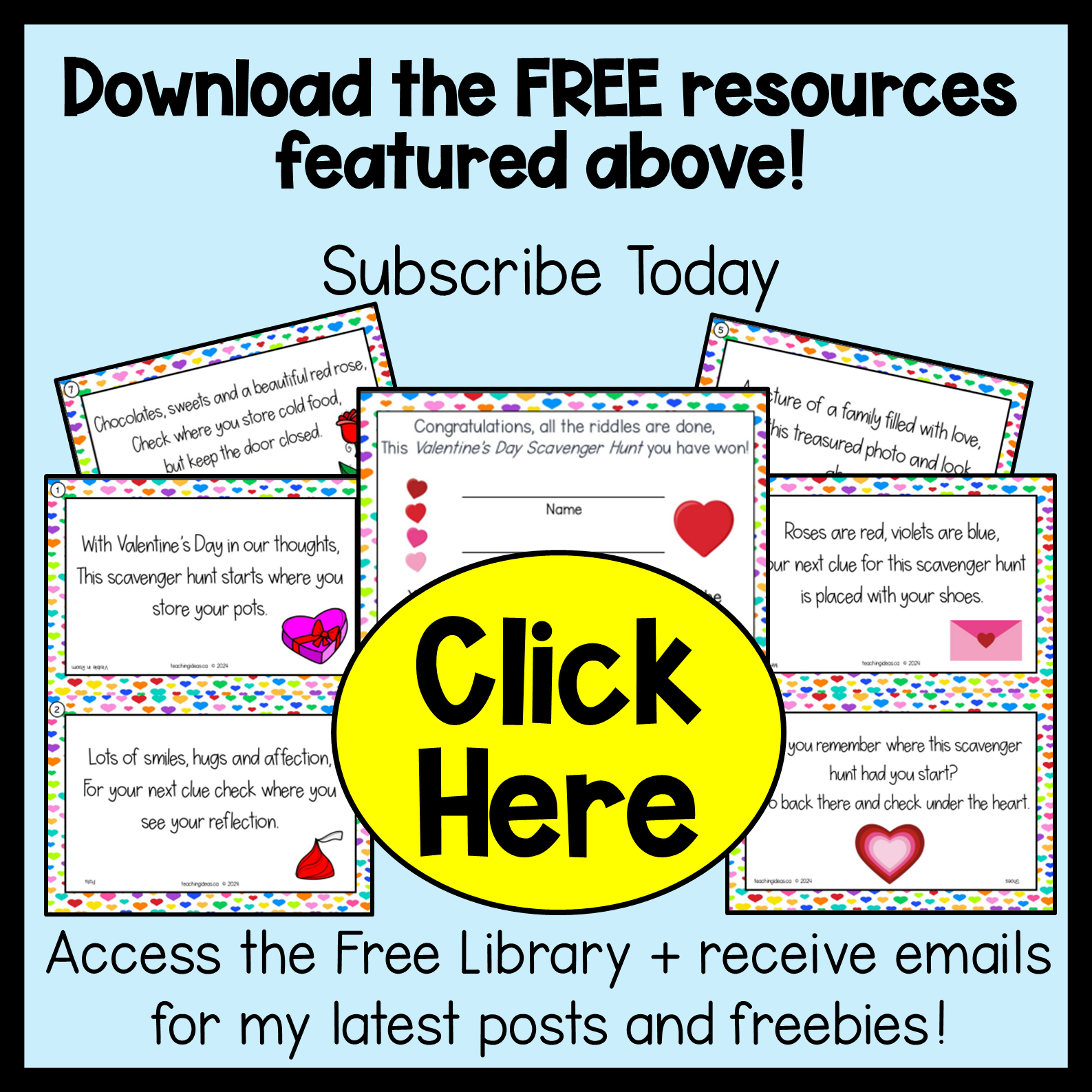 Free Valentines Day Scavenger Hunt at Home