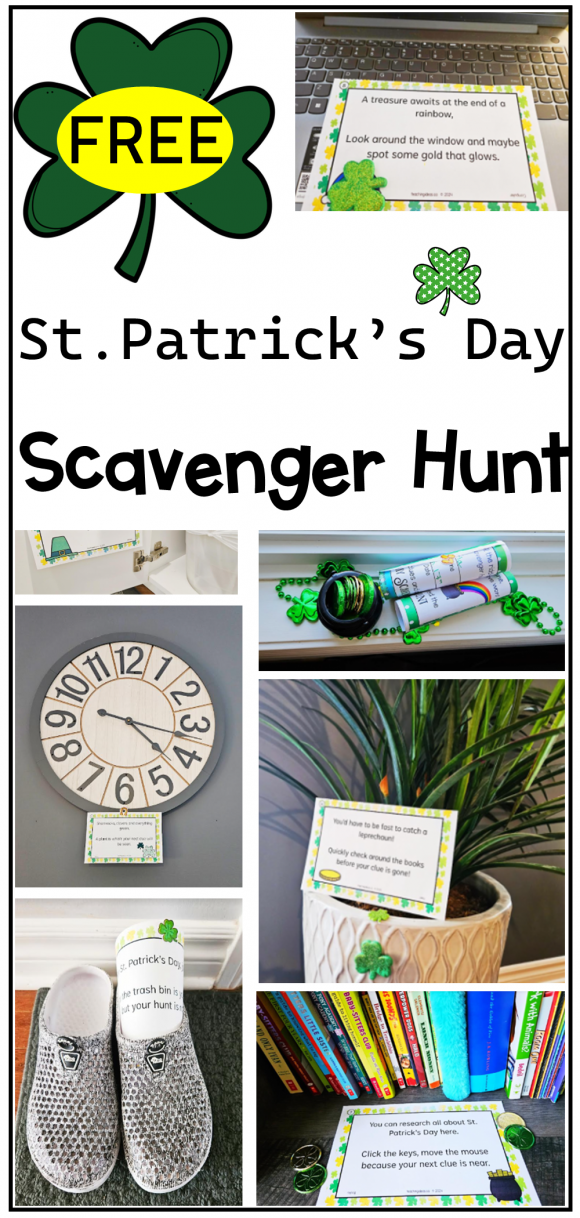 Free Printable St Patricks Day Scavenger Hunt Clues