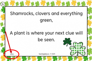 Free Printable St Patricks Day Scavenger Hunt Clues