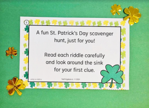 Free Printable St Patricks Day Scavenger Hunt Clues