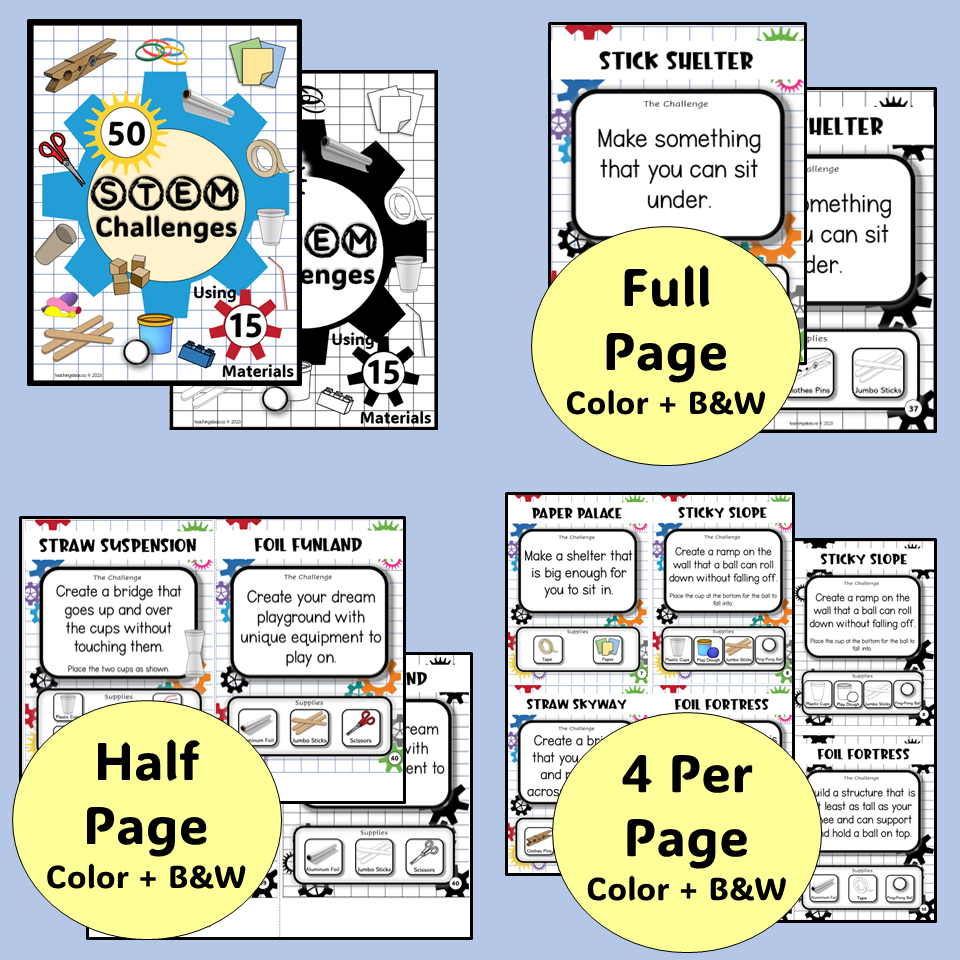50 Simple STEM Activities using 15 Materials