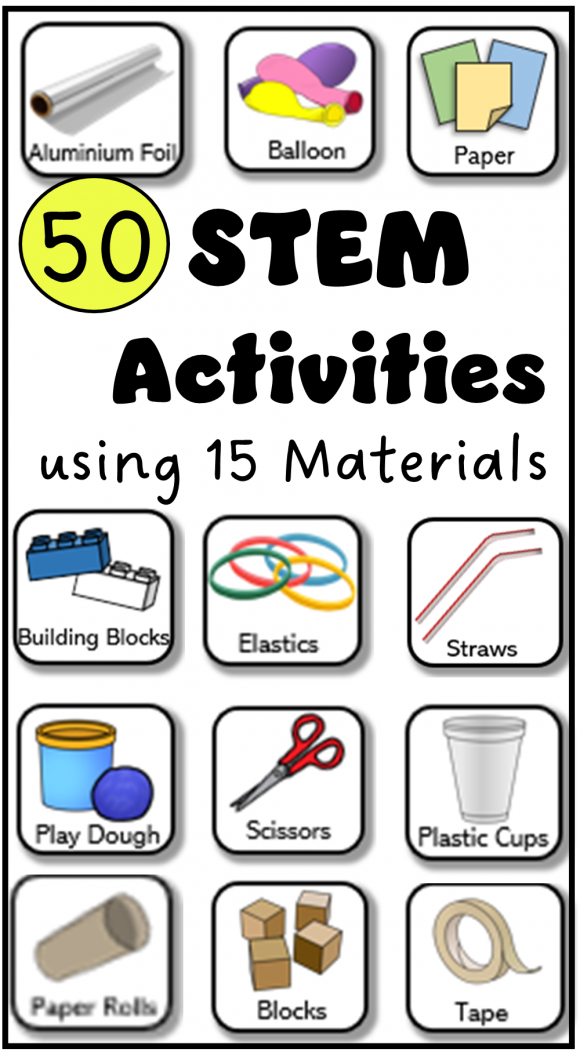 50 Simple STEM Activities using 15 Materials
