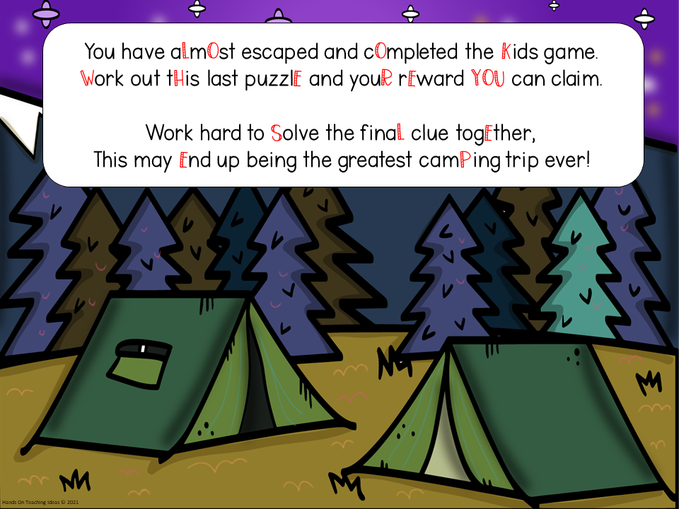 Printable Outdoor Escape Room Game for Camping