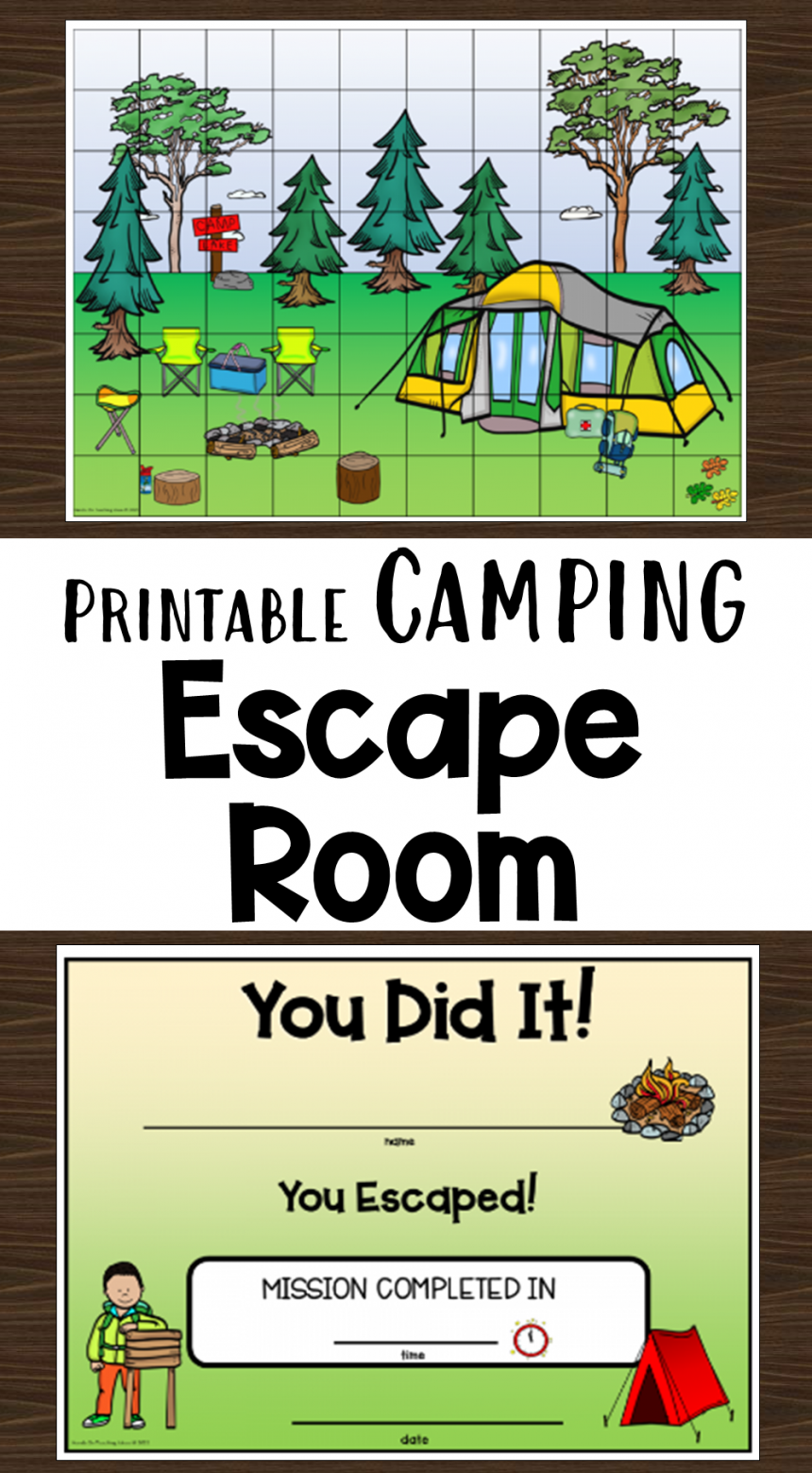 Printable Outdoor Escape Room Game for Camping