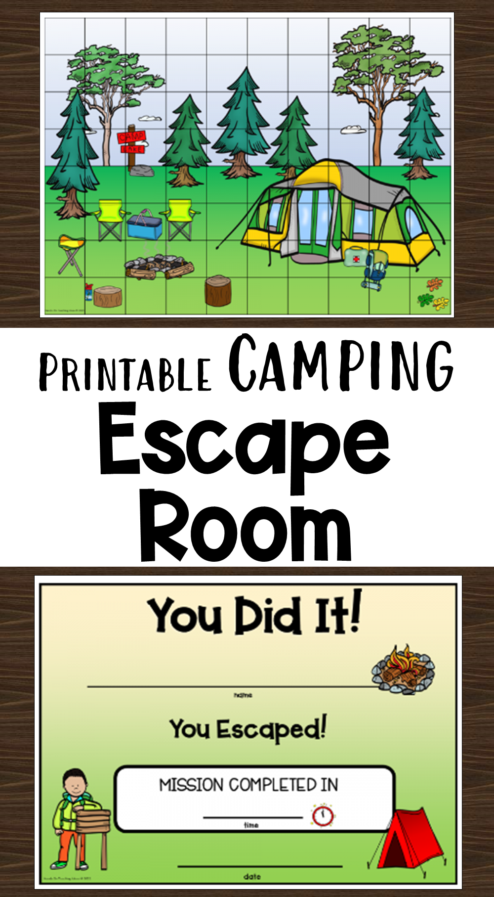 Printable Outdoor Escape Room Game for Camping