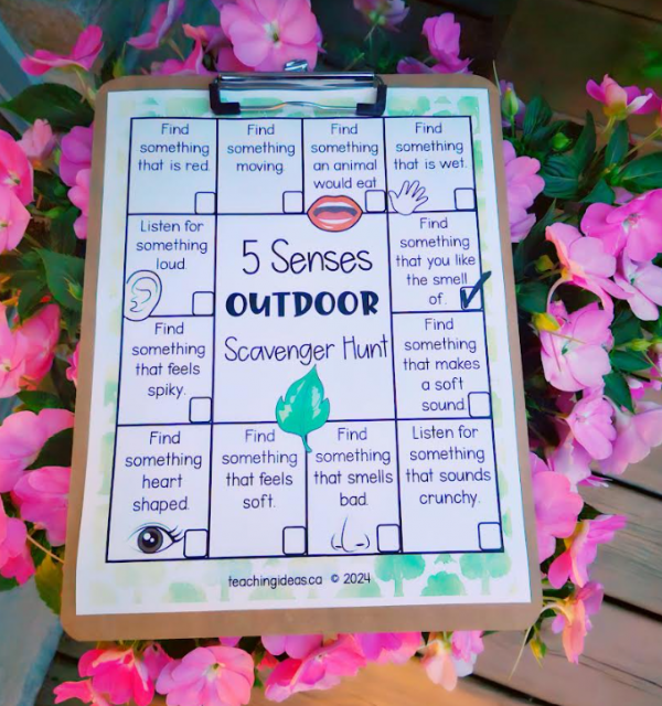 Free 5 Senses Scavenger Hunt (Free Printable)