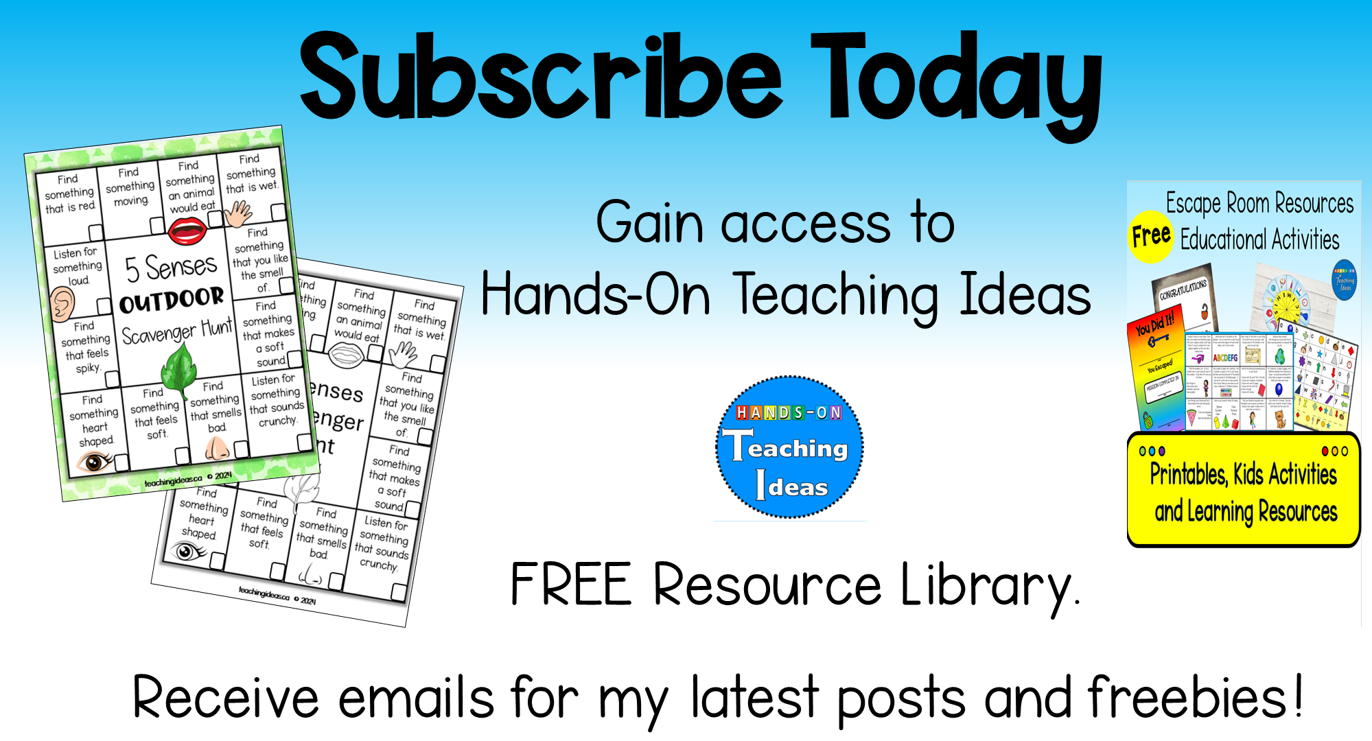 Free 5 Senses Scavenger Hunt (Free Printable)