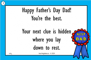 Free Fathers Day Scavenger Hunt (Printable Riddles)