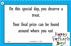 Free Fathers Day Scavenger Hunt (Printable Riddles)