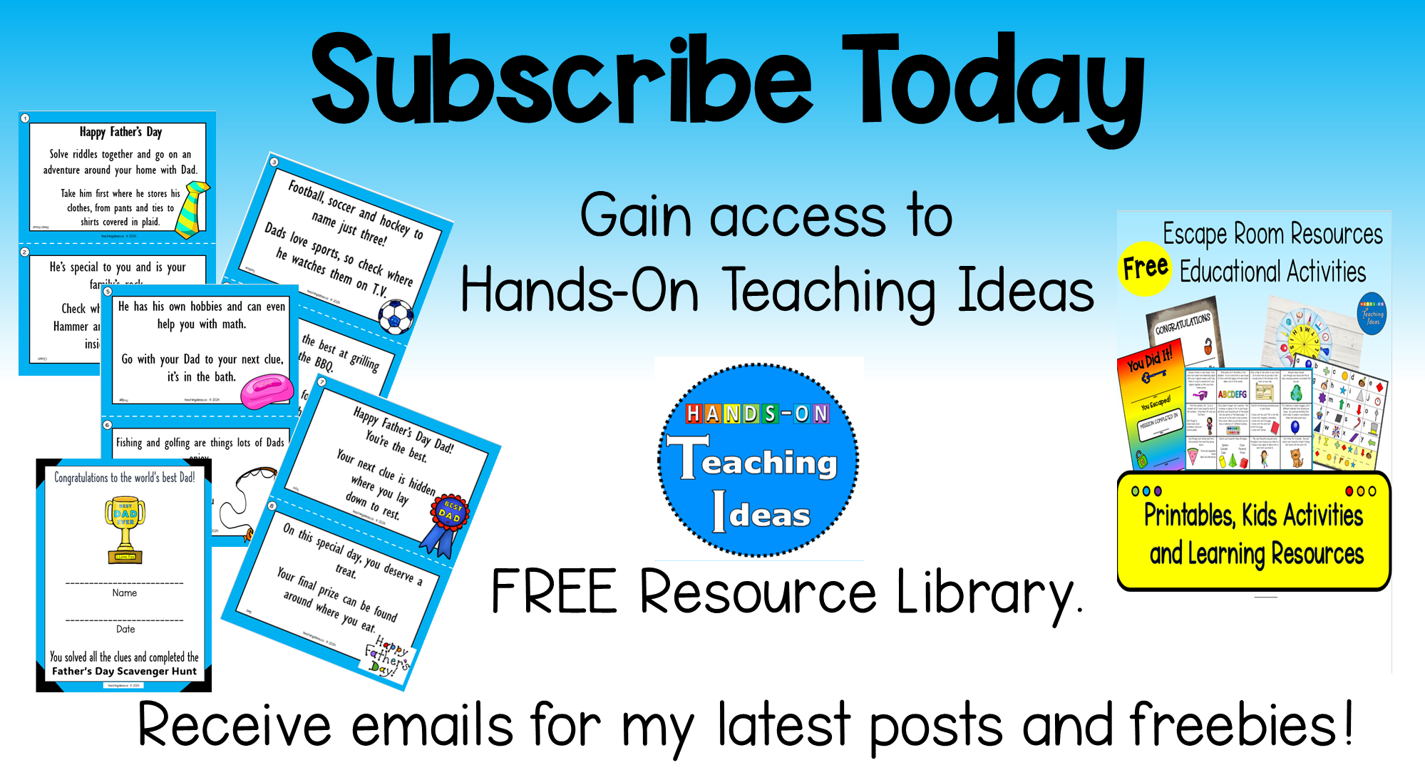 Free Fathers Day Scavenger Hunt (Printable Riddles)