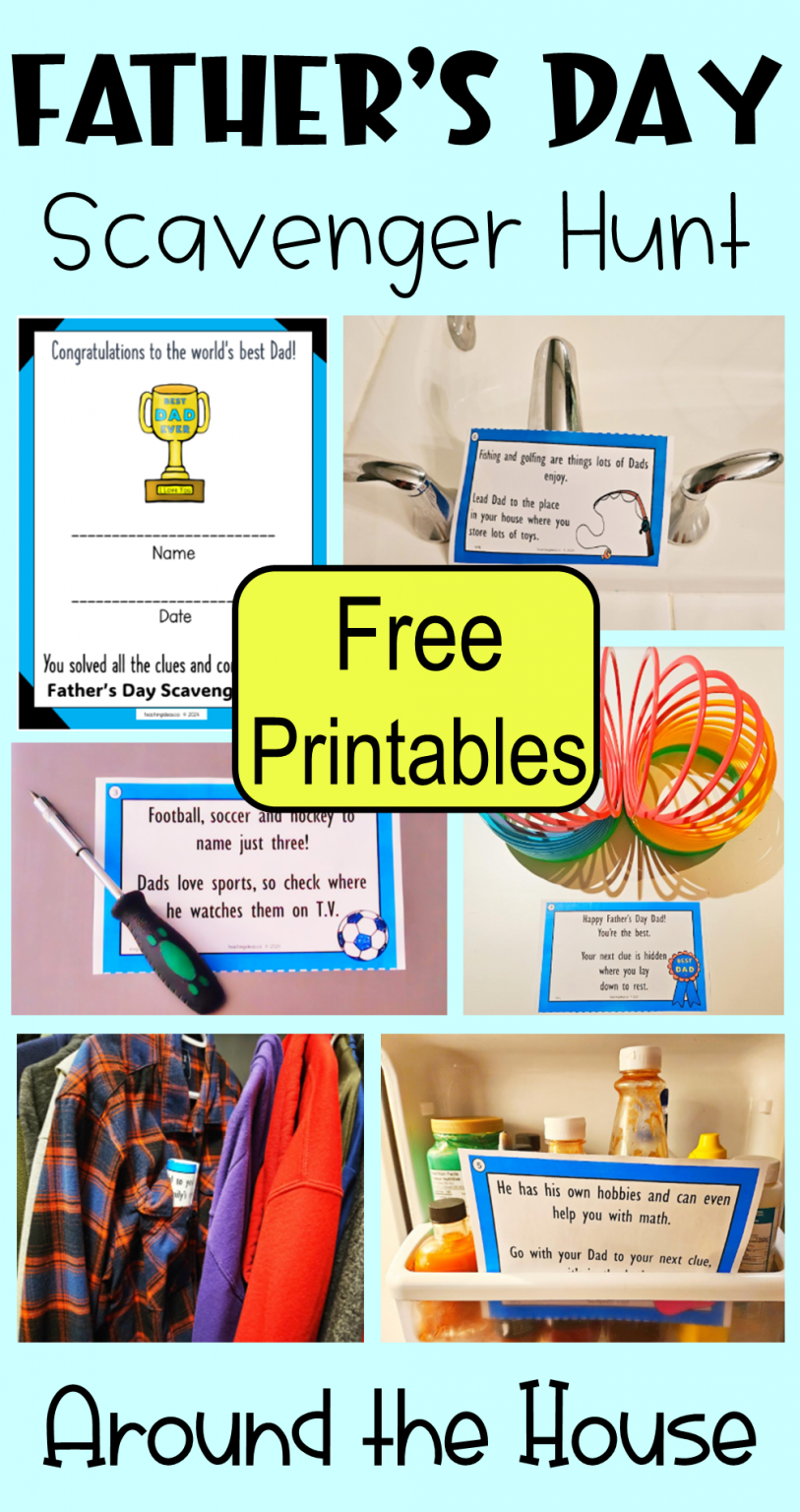 Free Fathers Day Scavenger Hunt (Printable Riddles)