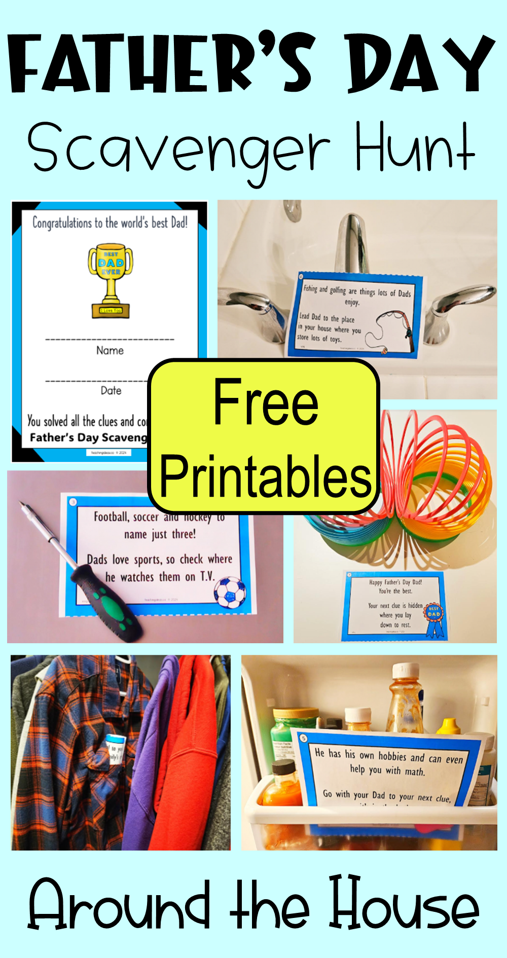 Free Fathers Day Scavenger Hunt (Printable Riddles)