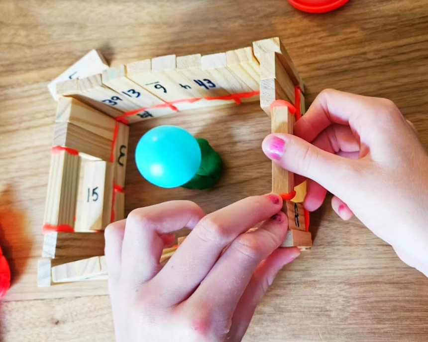 Simple STEM Activity with Building Blocks (Free Printable)
