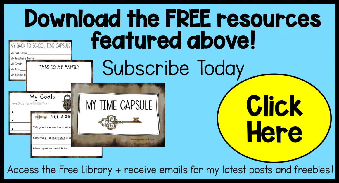 Free Back to School Time Capsule (Free Printable for Kids)