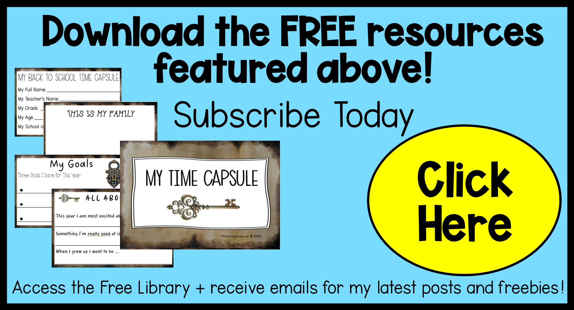 Free Back to School Time Capsule (Free Printable for Kids)