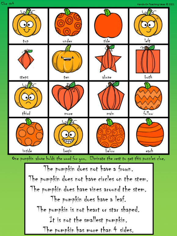 Halloween and Fall Escape Room printable