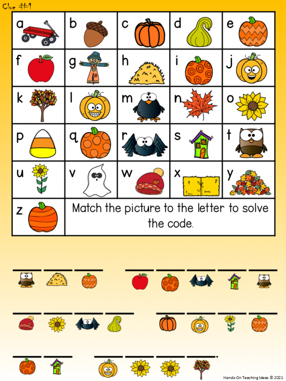 Halloween and Fall Escape Room printable