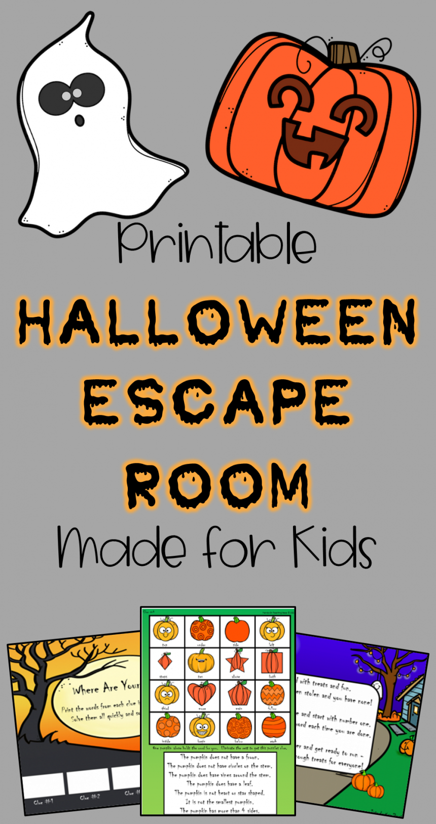 Halloween and Fall Escape Room printable