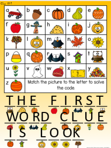 Halloween and Fall Escape Room printable