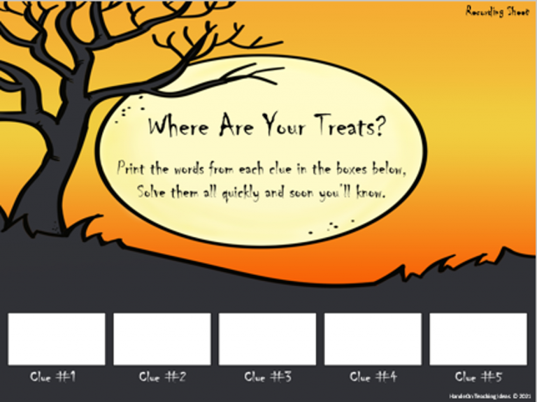 Halloween and Fall Escape Room printable