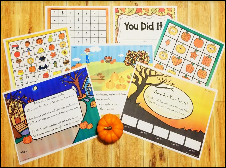 Halloween and Fall Escape Room printable