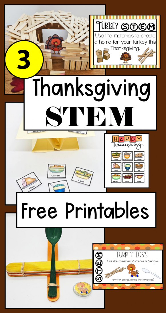 Top 3 Thanksgiving STEM Activities (Free Printables)