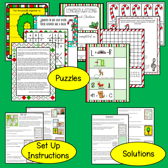 Christmas Escape Room Printables Set Up + Solutions (Companion to Free ...