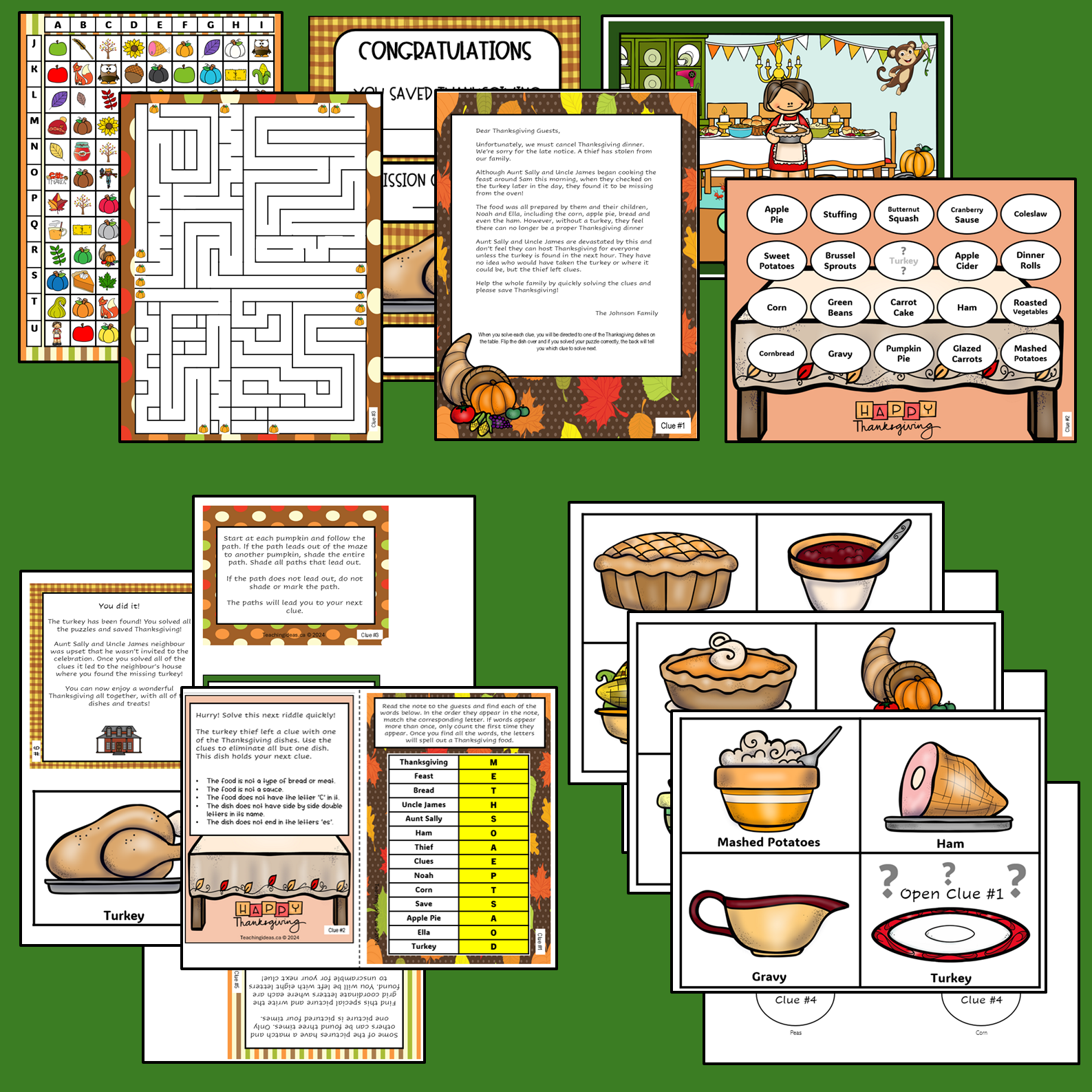 Best Free Thanksgiving Escape Room (Free Printable)