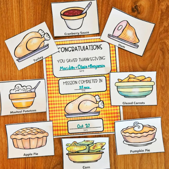 Thanksgiving Escape Room Set Up + Solutions - Hands-On Teaching Ideas