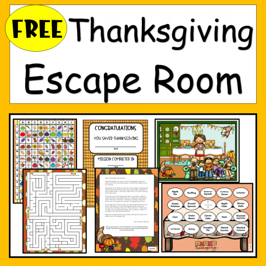 Thanksgiving Escape Room Set Up + Solutions - Hands-On Teaching Ideas