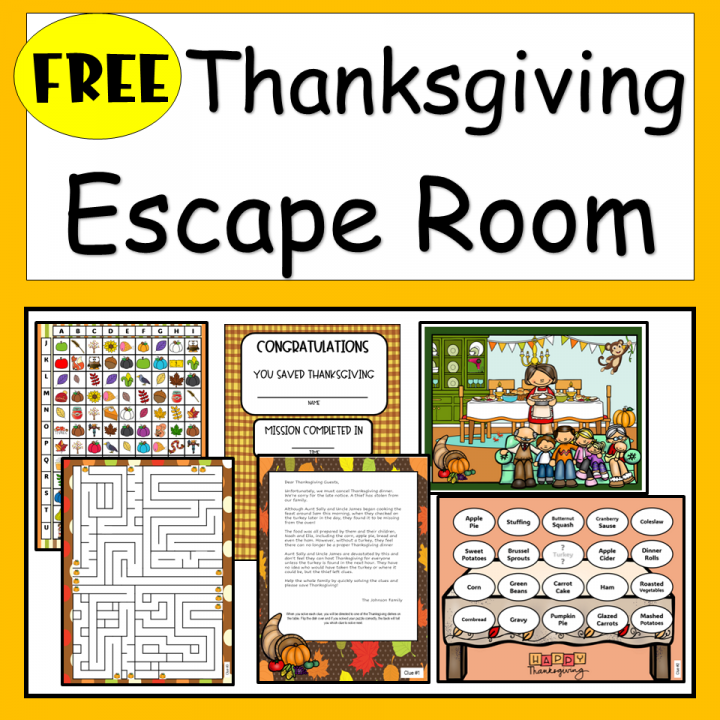 Thanksgiving Escape Room Set Up + Solutions - Hands-On Teaching Ideas