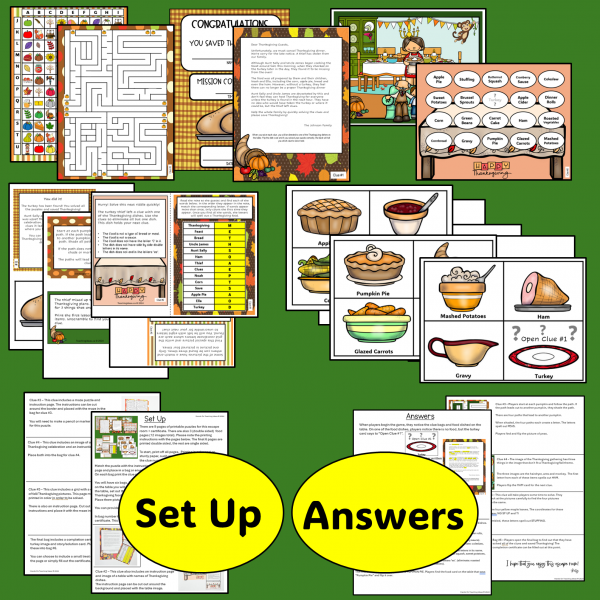 Thanksgiving Escape Room Set Up + Solutions - Hands-On Teaching Ideas