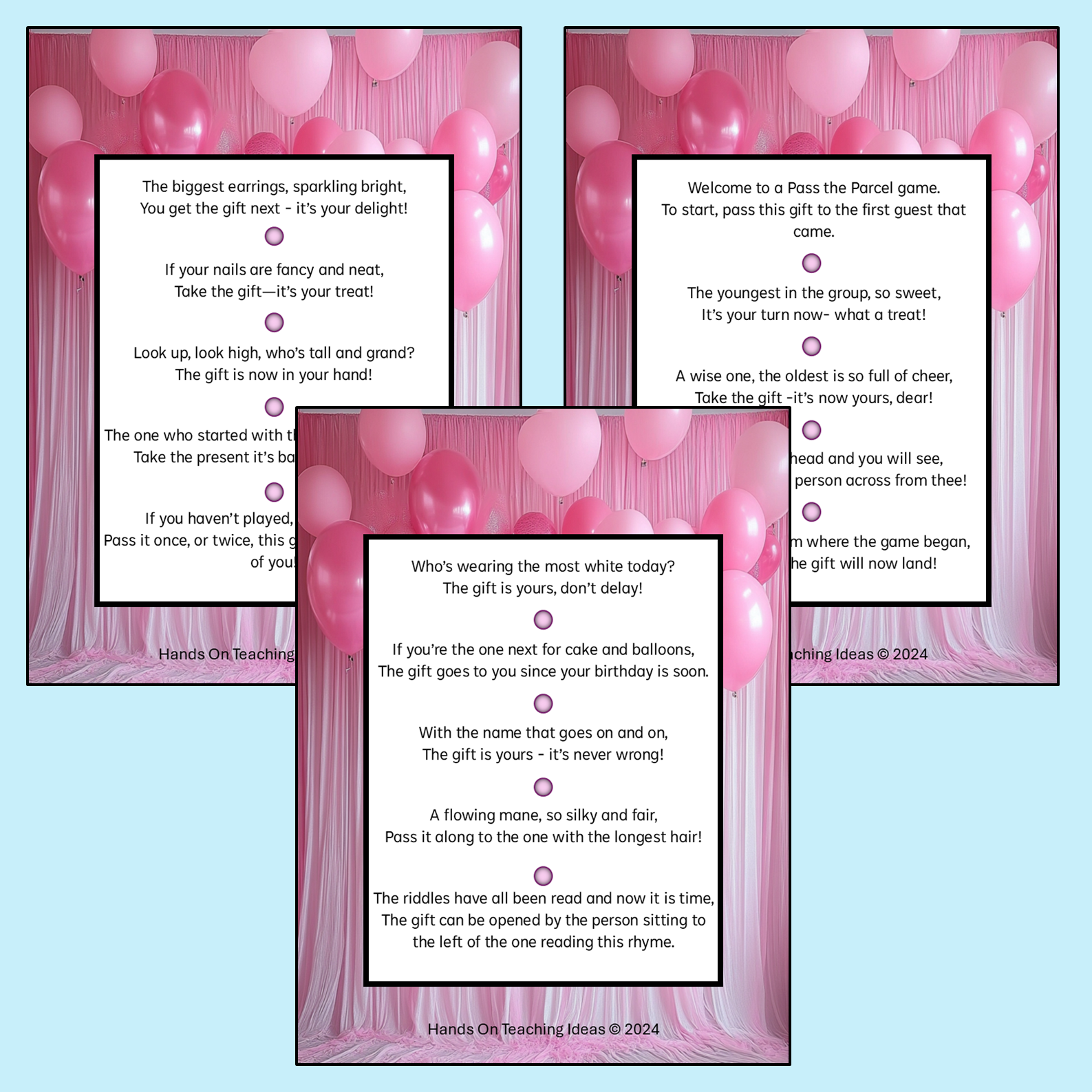 Pass the Parcel Game + Free Printable