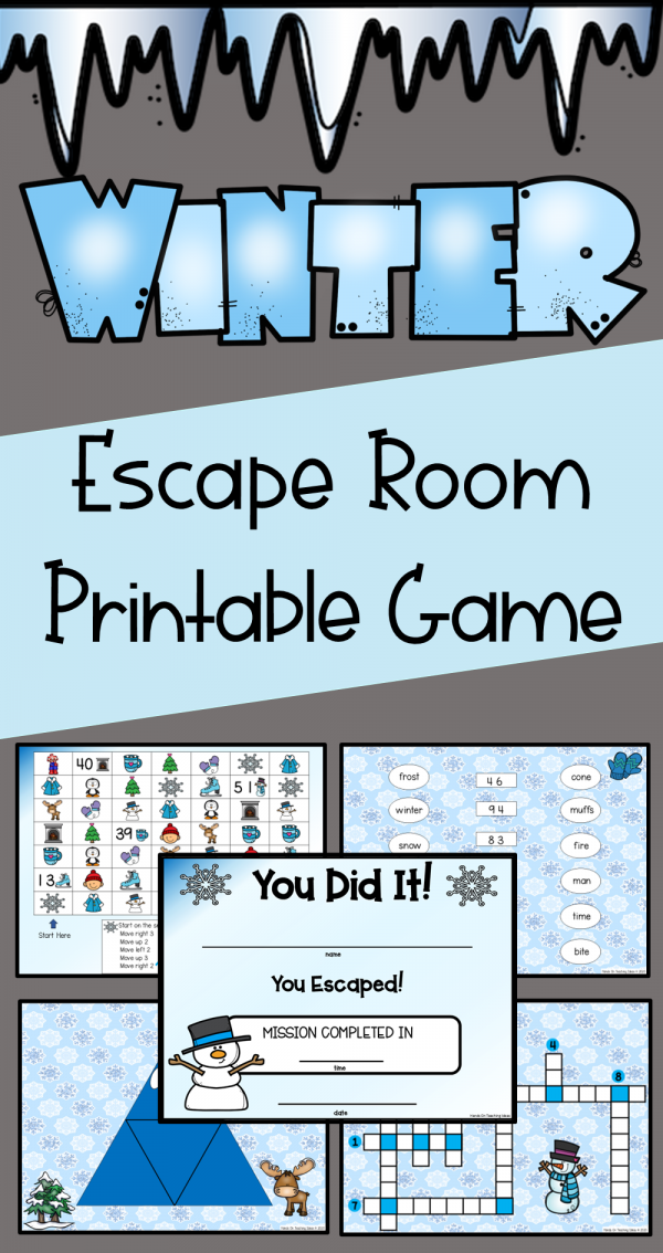 Best Winter Escape Room Challenge (Printable Game)