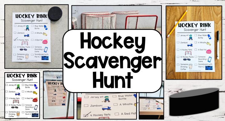 Hockey Rink Scavenger Hunt Free Printable