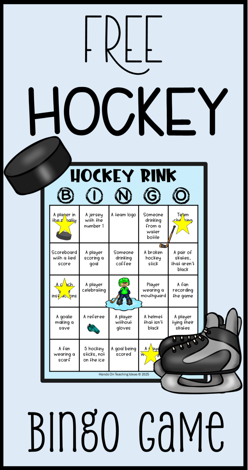 Best Hockey Bingo Game Free Printable