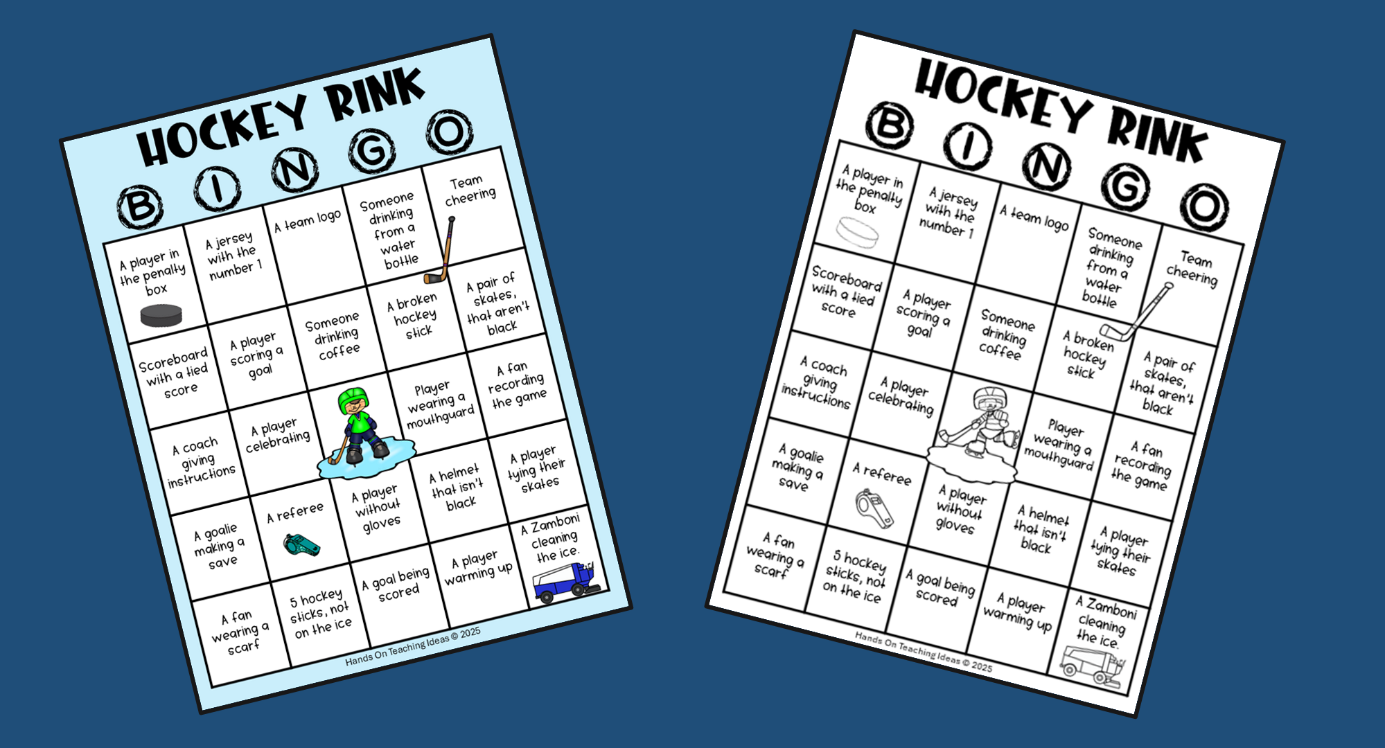 Best Hockey Bingo Game Free Printable