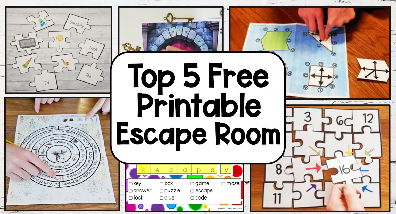 Free Printable Escape Room For Kids