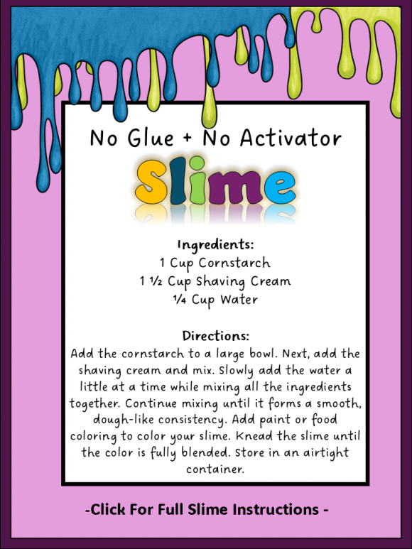 How to Make Slime Without Glue + Free Recipe