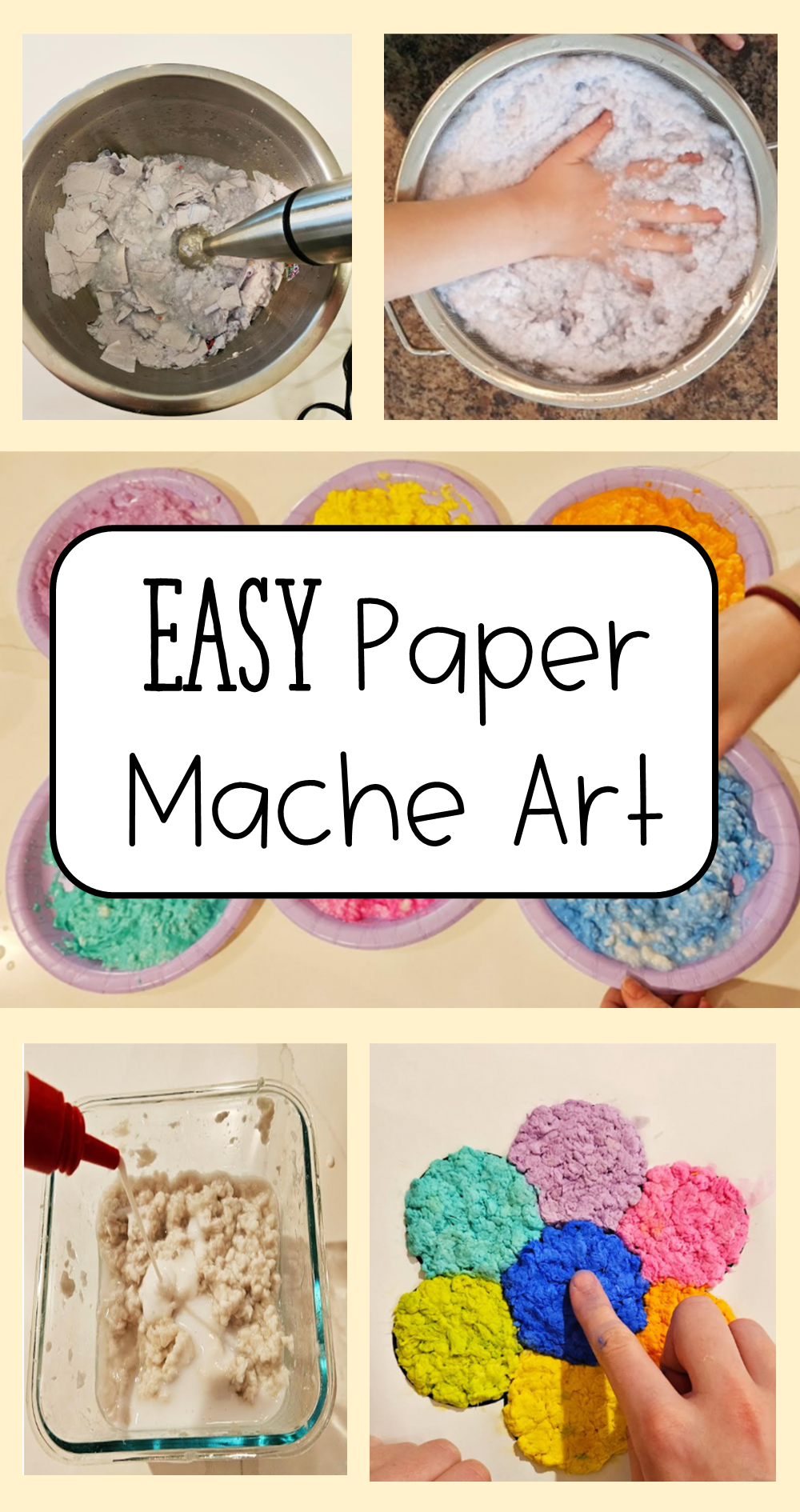 Easy Paper Mache Art + Free Template