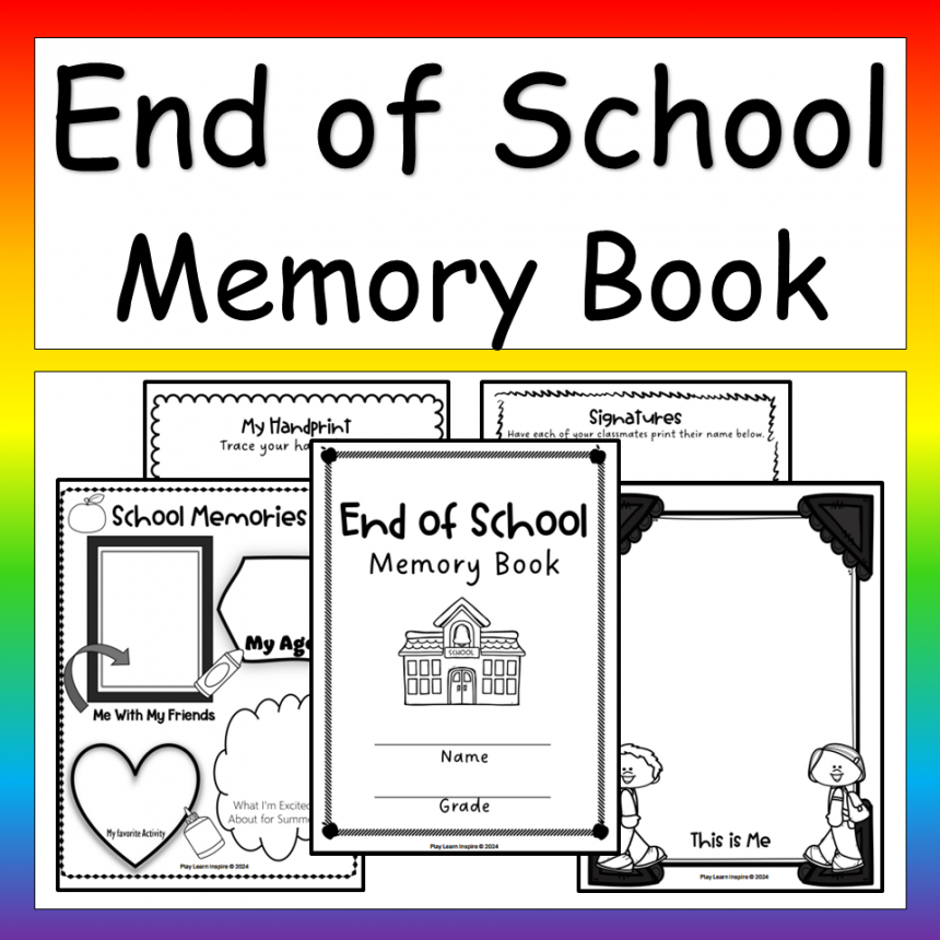 End of School Memory Book - Hands-On Teaching Ideas