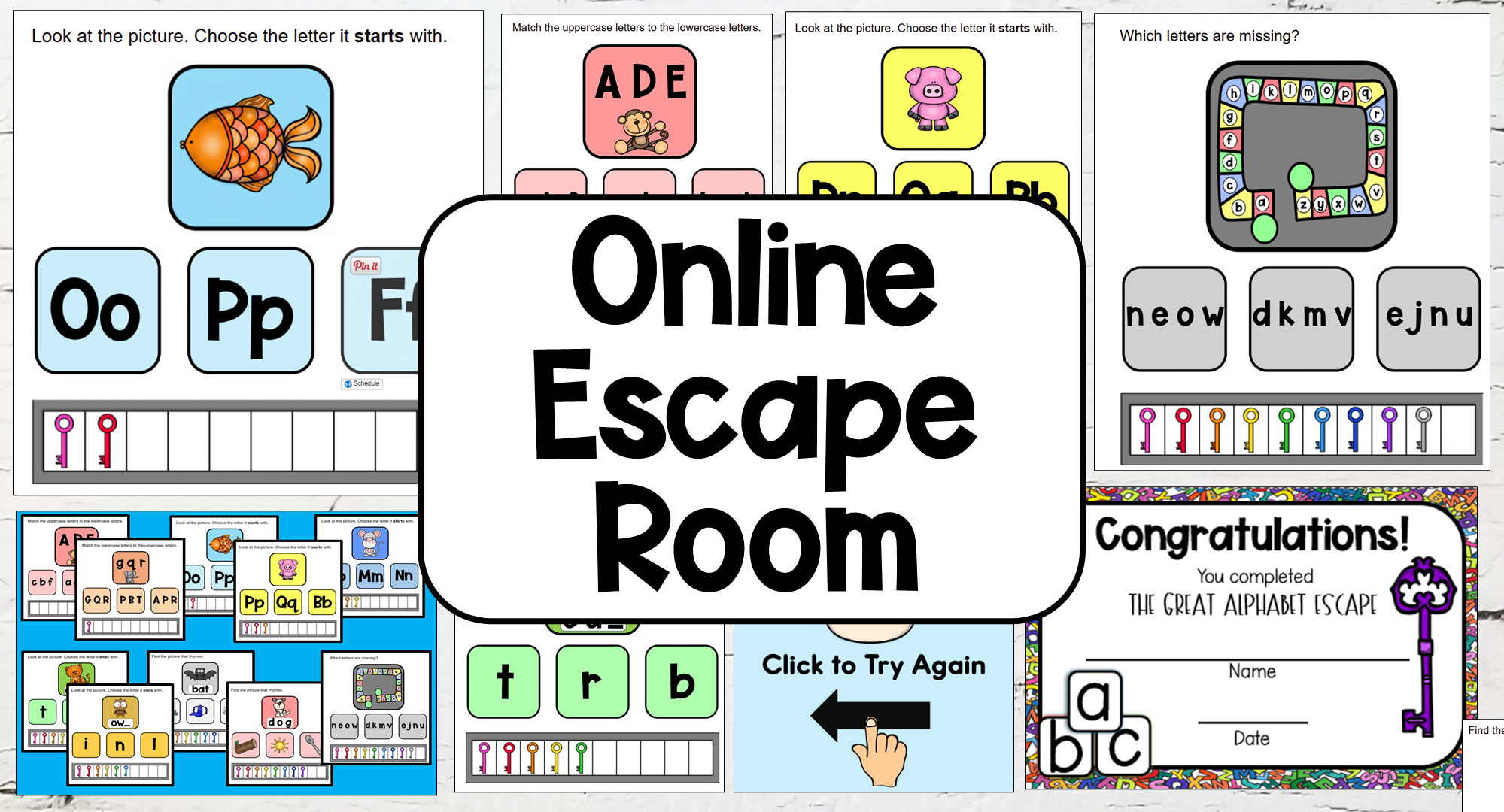 Free Online Escape Room for Preschool and Kindergarten