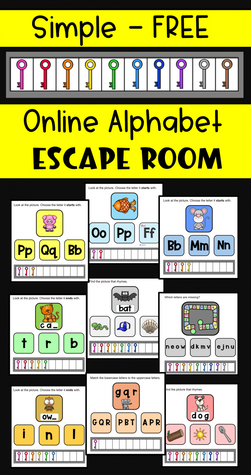 Free Online Escape Room for Preschool and Kindergarten